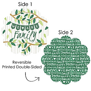 Big Dot of Happiness Family Tree Reunion - Family Gathering Party Round Table Decorations - Paper Chargers - Place Setting For 12