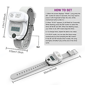 SKYROKU Silicone Kids Potty Training Timer Watch with Flashing Lights and Music Tones, Toddler Toilet Training Aid - Water Resistant (Grey)