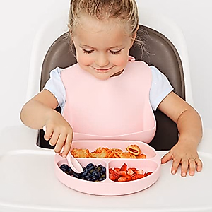 PrimaStella Silicone Rainbow Chew Spoon Set for Babies and Toddlers - Safety Tested - BPA Free - Microwave, Dishwasher and Freezer Safe - Seaside Palette