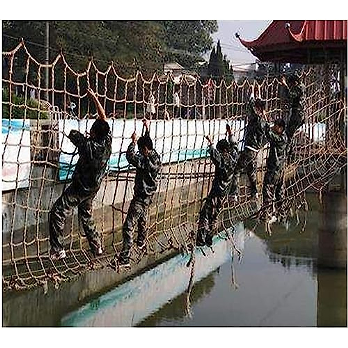 EkiDaz HXRW Rope Net Climbing Net for Kids Climbing Cargo Netting Outdoor Playing Rope Ladder Net Treehouse Net Playground Sets for Backyards (Size : 2 * 3m(6.6 * 9.9ft))