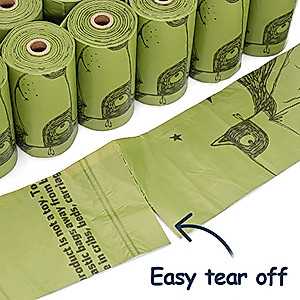 Ley's Dog Poop Bags 360 Count, Biodegradable Poop bags Extra Thick Strong, Eco-Friendly Dog Waste Bag, Doggie Bag Refill Rolls