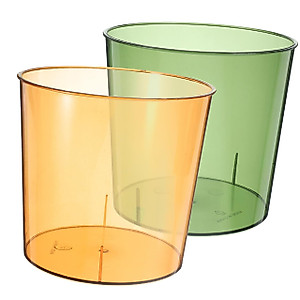 TOGEVAL 2pcs 2pcs（ ， 1pcs） 2 Wine Dump Bucket Litter Trash Can Transparent Trash Can Clear Rubbish Bin Kitchen Trash Container Large Trash Bin The Pet