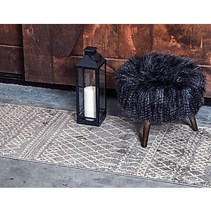 Unique Loom Fez Collection Tribal, Moroccan, Bohemian Area Rug, Runner 2' 0" x 6' 1", Gray/Beige