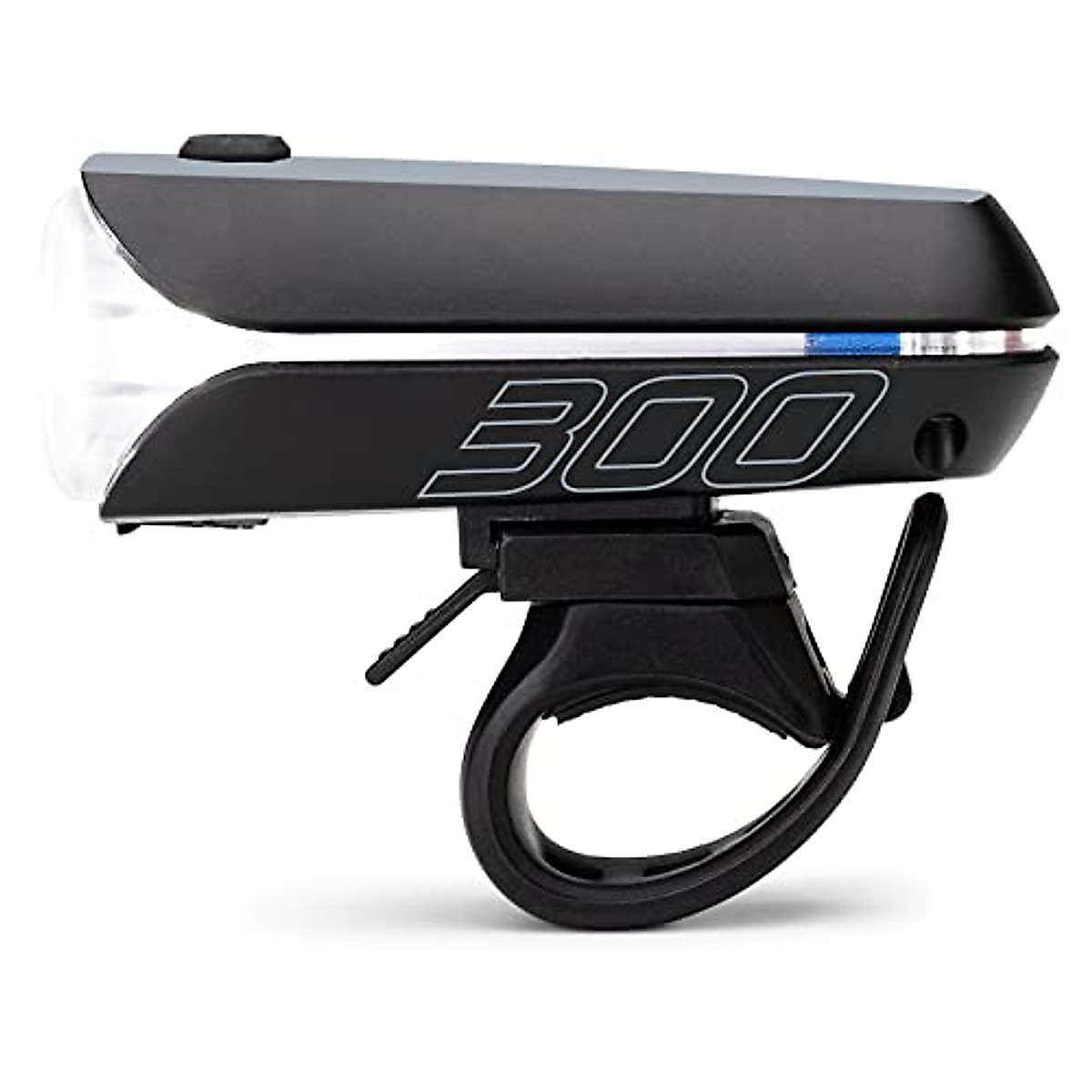 Schwinn LED Bike Light Headlight and Tailight, USB Rechargeable, 300 Lumen Light Set, Black