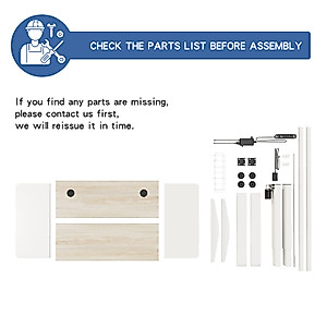 bilbil 55 x 24 Inches Electric Height Adjustable Standing Desk, Smart Home Office Stand Up Desk - Memory Settings - Solid Top - Double-Beam Construction - Anti-Collision Technology