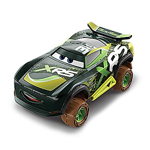Disney Car Toys XRS Mud Racing Steve Slick Lapage Vehicle 155 Scale Die-Casts, Real Suspensions, Off-Road, Dirt-Splashed Design, All-Terrain Wheels, Ages 3 and upâ€‹