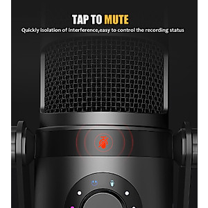 MAONO Dynamic Microphone, USB/XLR Podcast PC Microphone with Software, EQ,Tap-to-Mute, Headphone Jack, Gain Knob & Volume Control, Studio Mic for Broadcast, Recording, Streaming & Gaming (PD400X)