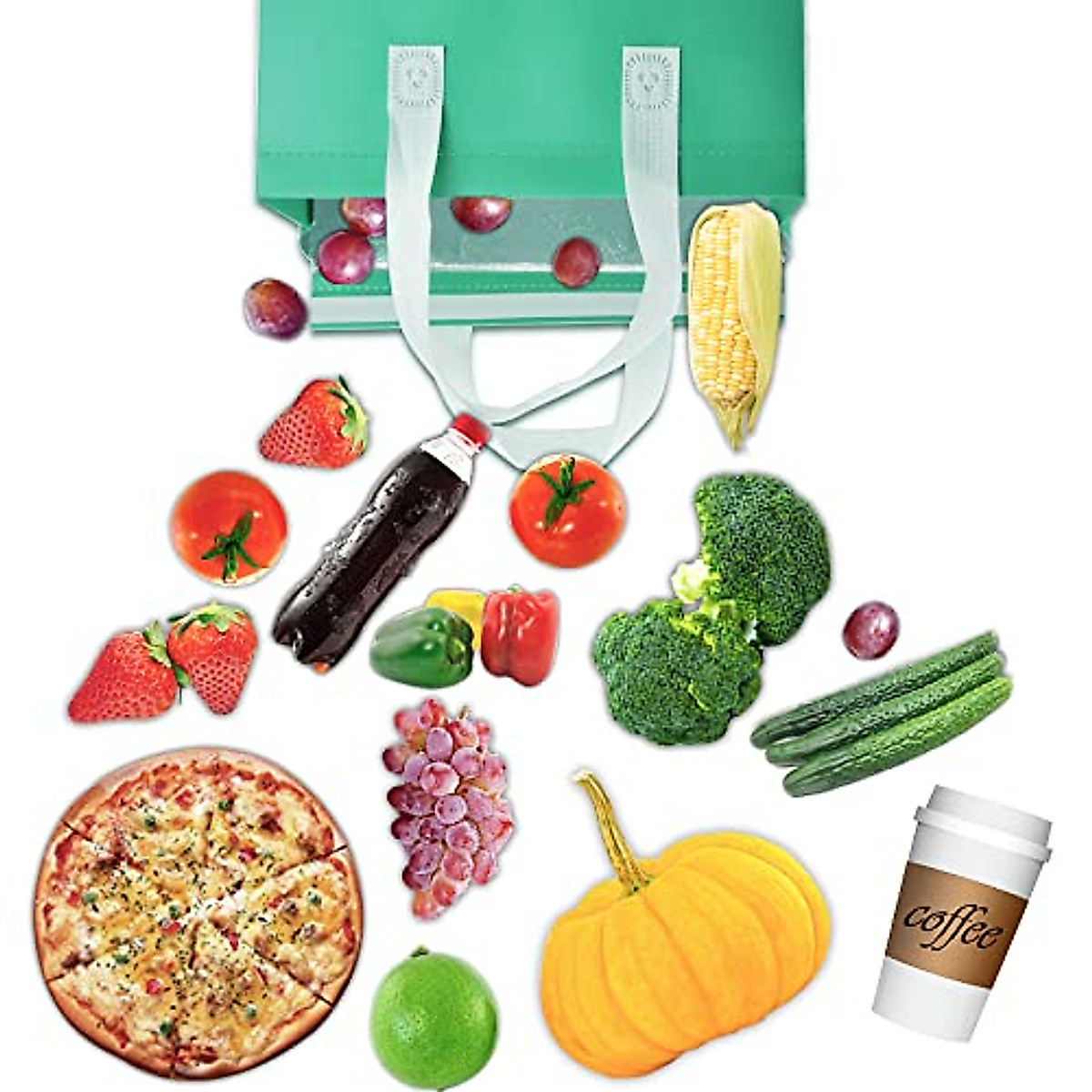 SDQCLIIF insulated take out bags,restaurant takeaways bags with sturdy Self-adhesive stickers and handles,ideal for uber eats,Cold or hot Food Delivery,Restaurant takeaways,Picnic party