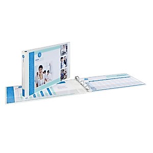 Avery Heavy-Duty View 3 Ring Binder, 1" Slant Rings, Holds 11" x 17" Paper, 1 White Binder (72124)