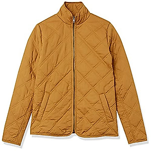 Amazon Essentials Women's Lightweight Padded Jacket, Dark Camel, Medium