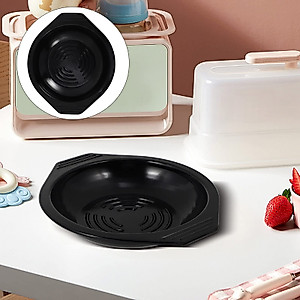 Hemoton Stone Bowl Trivet Bibimbap Bowl Tray Melamine Hot Pot Holder Mats for Korean Dolsot Soup Bowl Heat Resistant Pads Black