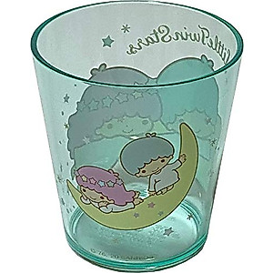 Sanrio Little Twin Stars Plastic Cups 7.8 × 8.5 × 7.8 cm 260ml Dinnerware Drinkware Saucers Kitchen (Green)