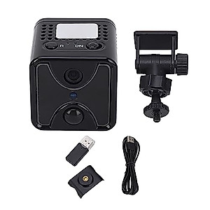 Kadimendium Mini Security Camera, 4K Image 3500mAh Battery 2.4G WiFi Camera Built in Microphone Lightless Night for Convenience Store
