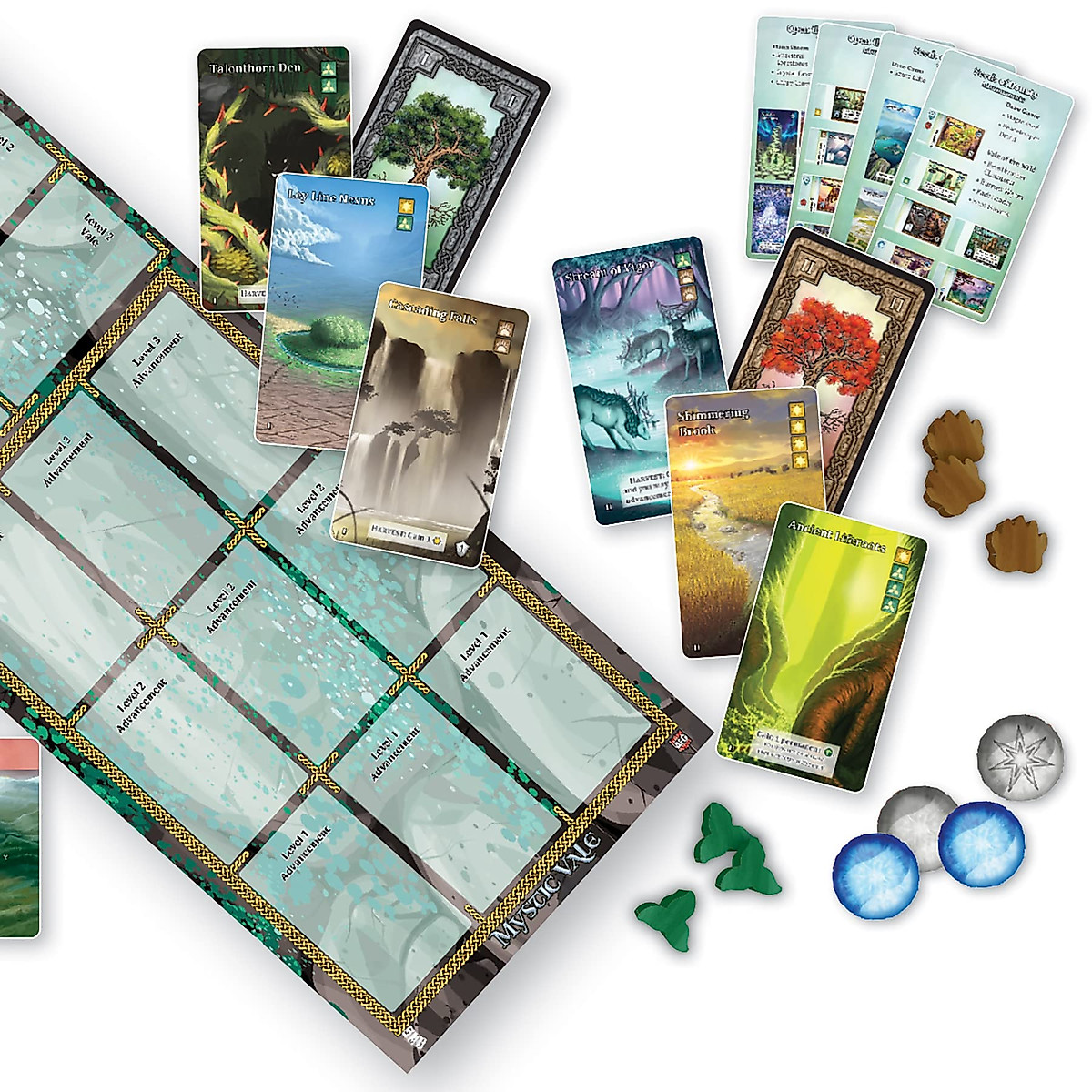 AEG: Mystic Vale: Essential Edition - Base Game and Expansions, Complete Set, Card-Crafting, Deck Building, 2-4 Players, Ages 14+, 45 Min Play Time