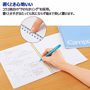 Kokuyo Campus Soft Ring Notebook, Semi-B5, B 6mm Dot Ruled, 34 Lines, 40 Sheets, Green, Set of 2, Japan Import (SU-S111BT-G)
