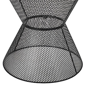 GDFStudio Modern Outdoor Iron Side Table, Matte Black