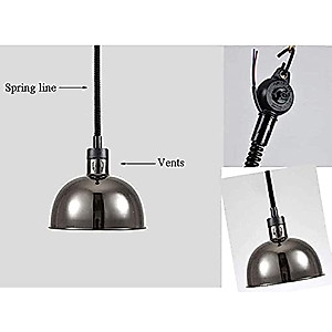Commercial Heat Lamp Food Warmer Light Cafeterias Restaurants Chandelier2-Pack Heat Lamp Food Warmer Infrared Heating Bulb Food Holding & Warming Equipment Food Heat Lamp