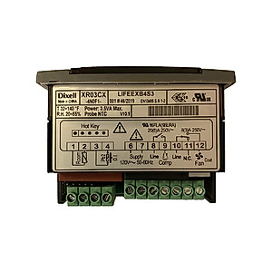 New Dixell Model: XR03CX-4N0F1 Digital Temperature Control Panel Thermostat with 2 Temperature Sensor Probes Included 120v / Technician Ready by Xiltek… Gray