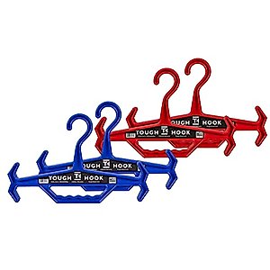 Tough Hook Original Hanger Max Pack Set of 4 | 2 Blue and 2 Red |USA Made | Multi Pack