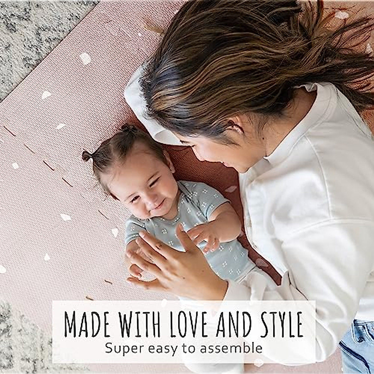 Stylish Baby Play Mat - Soft, Easy to Clean 5.6 x 4 ft. Floor Mat Creates A Safe Play Area for Your Baby Boy or Girl - The Perfect Modern Foam Playmat Fits Nicely with Your Kids Playroom Or Home Decor