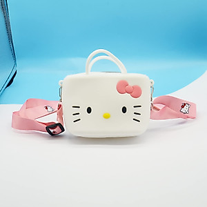 Kitty Cat Purse with Adjustable Lanyard Zipper Kitty Cat Wallet Crossbody Bag Shoulder Bag Coin Pouch with Handle, Sanlio Accessories for Women