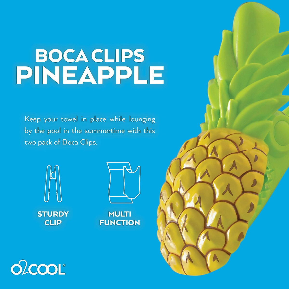 O2COOL Pineapple Boca Clip