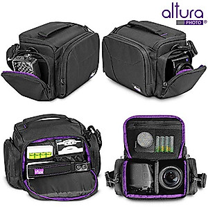 Altura Photo Small Camera Bag & Camera Case - DSLR & Mirrorless Premium Camera Bag for Nikon, Canon, Sony, Fuji & More - Heavy Duty, Portable, & Convenient - Shoulder Strap Included