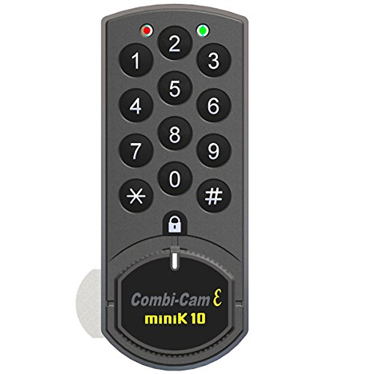 FJM Security Products Combi-Cam E, 7910-K10, Electronic Cabinet Lock, Black Finish, Small