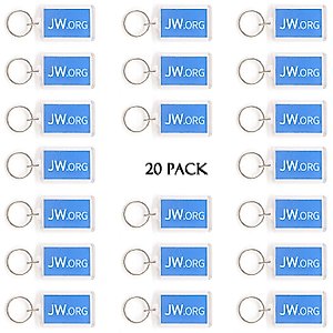 Rectangle Jw.org No Blood Double Sided Key Chain for Jehovah's Witnesses-20 Pieces Pack