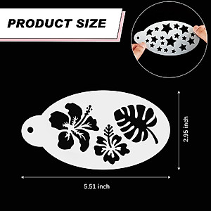 36 Pcs Face Paint Stencils Reusable Makeup Temporary Tattoos Stencils Body Face Painting Stencils Mermaid Unicorn Leopard Tattoo Witch Ghost Pumpkin Skull Templates for Halloween (Fresh Style)