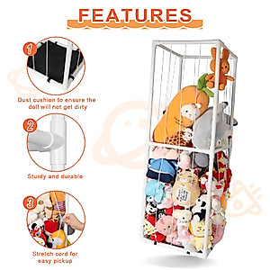 Extra Large Stuffed Animal Storage for Corner Organizer,Premium PVC Material with Elastic Cord Hold Up to 150 Plush Toys,Stuffed Zoo Animal Holder and Collection for Playroom-Birthday Gift for Nursery
