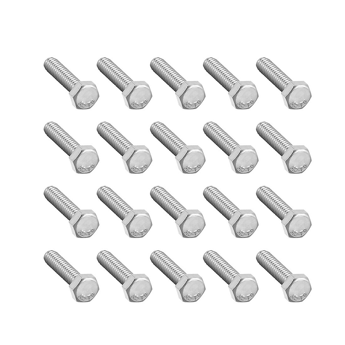 uxcell M5x20mm Hex Bolts 304 Stainless Steel Hexagon Screw Bolt 20pcs