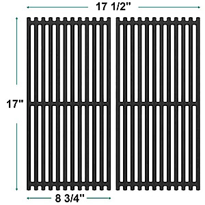 EasiBBQ Cast Iron Grill Grates for Charbroil 463642316 463644220 G369-0030-W2 G469-0005-W1 G460-0500-W1, 17 Inch Cooking Grate for Char-Broil 463675016, for nexgrill Evolution 720-0864 720-0864m
