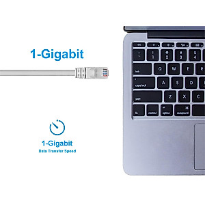 Monoprice 1FT 24AWG Cat6 550MHz UTP Ethernet Bare Copper Network Cable - White