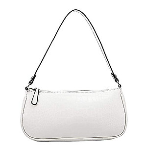 abigail paige Women Retro Classic Crocodile Snakeskin Pattern Clutch Shoulder Bag with Magnetic Closure (Crocodile 1), Medium