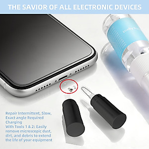 Cleaner Kit for Airpod, iPhone Cleaning Kit, Multi-Function Airpod Cleaner Kit Soft Brush for Phone Charging Port, Headphone, Earbuds, Earpods, Earphone,iPod, Case, iPhone, iPad, Laptop,Camera,Black