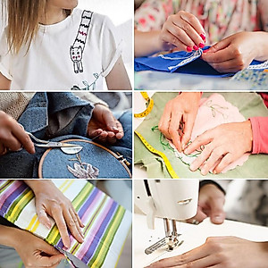 5 Spools Sewing Thread Kit Polyester Sewing Thread Spools, 3000 Yards Each Spool, 40s/2 All-Purpose Connecting Threads for Sewing Machine and Hand Repair Works - Set A