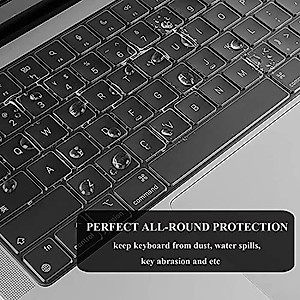 EooCoo Compatible with New MacBook Air 13.6 inch Case 2022 A2681 M2 Chip with Retina Display，Plastic Hard Shell Case + TPU Keyboard Skin Cover + Polishing Cloth + Screen Protector - Crystal Clear