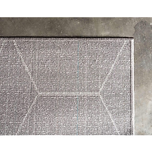 Unique Loom Trellis Frieze Collection Area Rug - Geometric (8' x 10', Light Gray/ Ivory)