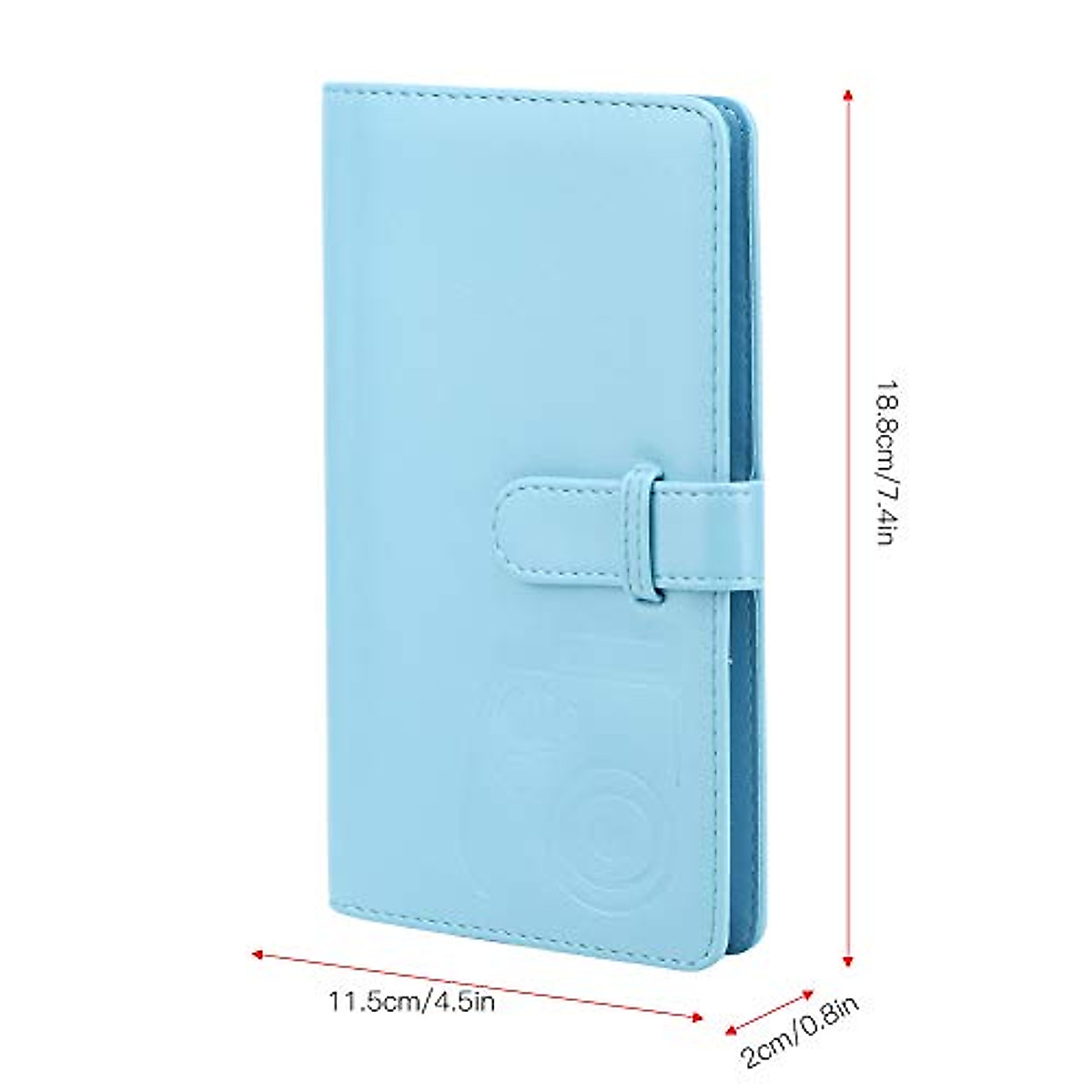 Pu Photo Album Camera Photo Album 3In 96kets Pu Universal Photo Album Cardcase Bank Card Storage Book For11 8 9 7S 25 70 90 Camera Photograph (Blue)