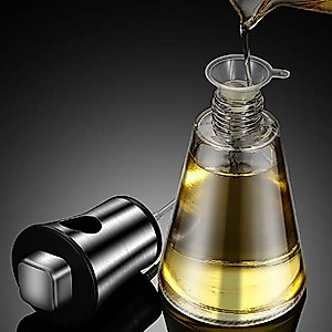 GLLBTPT Oil Sprayer For Cooking 200ml Oil Sprayer for Air Fryer 304 Stainless Steel Olive Oil Dispenser Spray Bottle with Funnel for Cooking,Salad, BBQ, Kitchen Baking, Roasting (200ML)