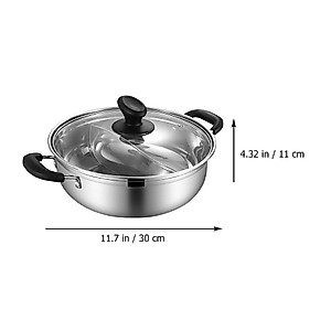 Hot Pot Household Induction Gas Cooking Pot Lid Kitchenware Shabu Shabu Stews Dishwasher Safe