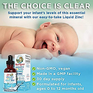 USDA Organic Multivitamin Liquid Drops for Infant & Infant Liquid Ionic Zinc Bundle by MaryRuth's | Immune Support & Overall Wellness | Vegan | Non-GMO | Gluten Free.