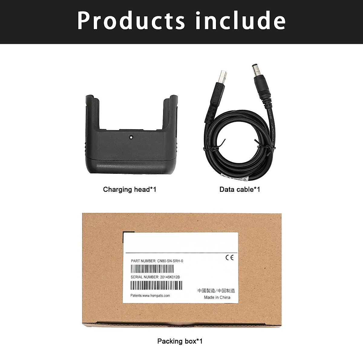 USB Charger for Honeywell CN80 Barcode Scanner - P/N:CN80-SN-SRH-0 - Powerful 5V2A Charging Output