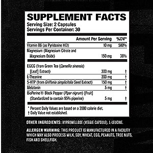 Jacked Factory Lean PM Night Time Fat Burner, Sleep Aid Supplement, & Appetite Suppressant for Men and Women - 60 Stimulant-Free Veggie Weight Loss Diet Pills