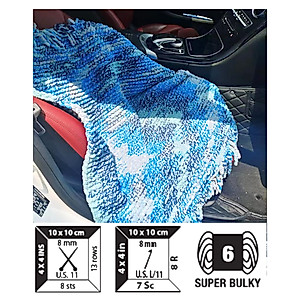 DDL&HEXI Feather Yarn,Velvet,Multi-Color 3 skeins of 100g (3.53oz*3=10.5oz)-Polyester-(96 * 3=290 Yards) (05)