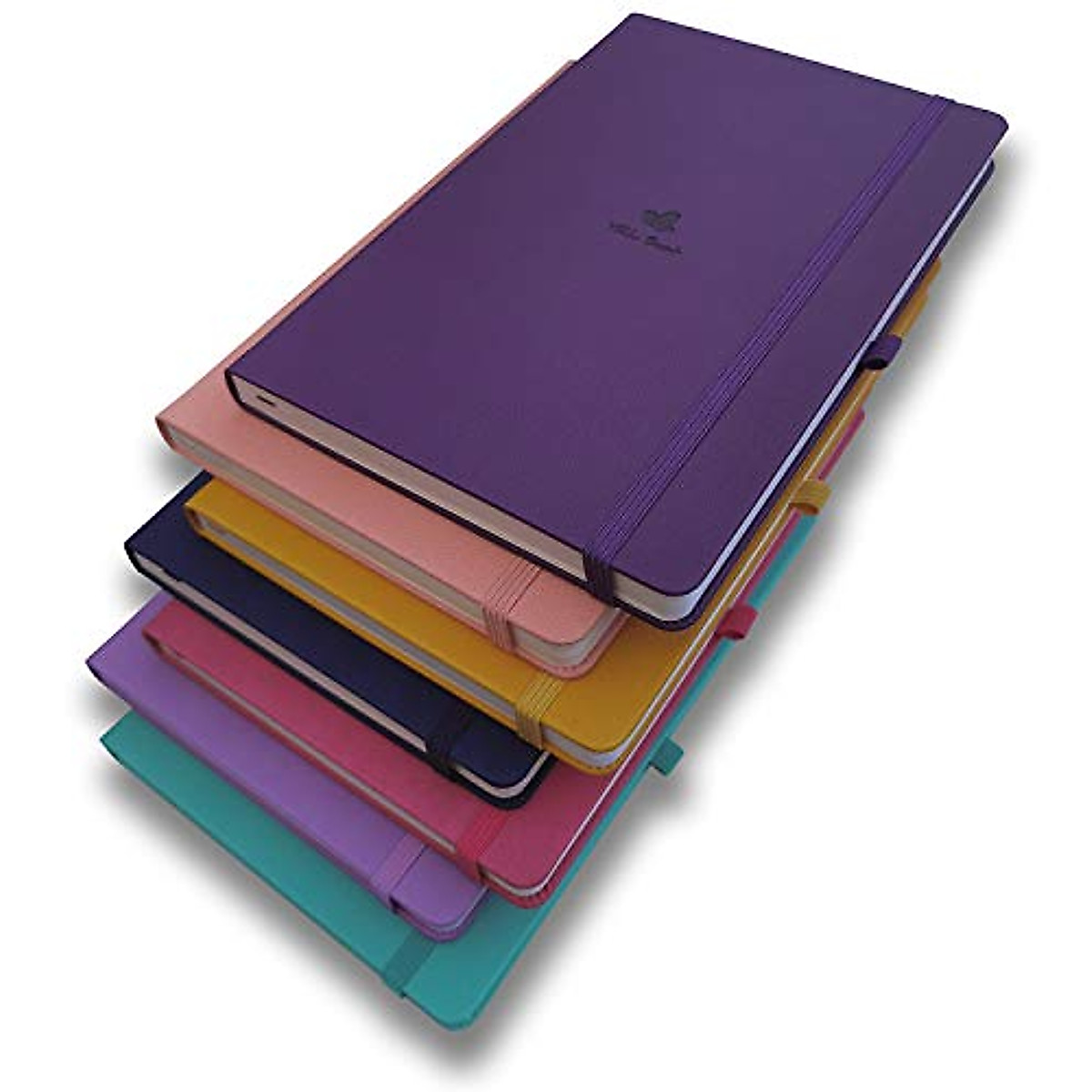 YRL Best A5 Hardcover Notebook Journal with Pen Loop, College Ruled/Lined, 5.7x8.3", 192 Numbered Pages of Premium Thick Paper, Fine PU Leather, Sewn Bound, Elastic Closure, Lays Flat, Purple