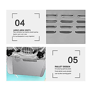 MNSSRN Commercial Ice Cream Machine, Hard Ice Cream Machine Cone Machine Ice Cream Machine, Commercial Fully Automatic Desktop Ice Cream Machine