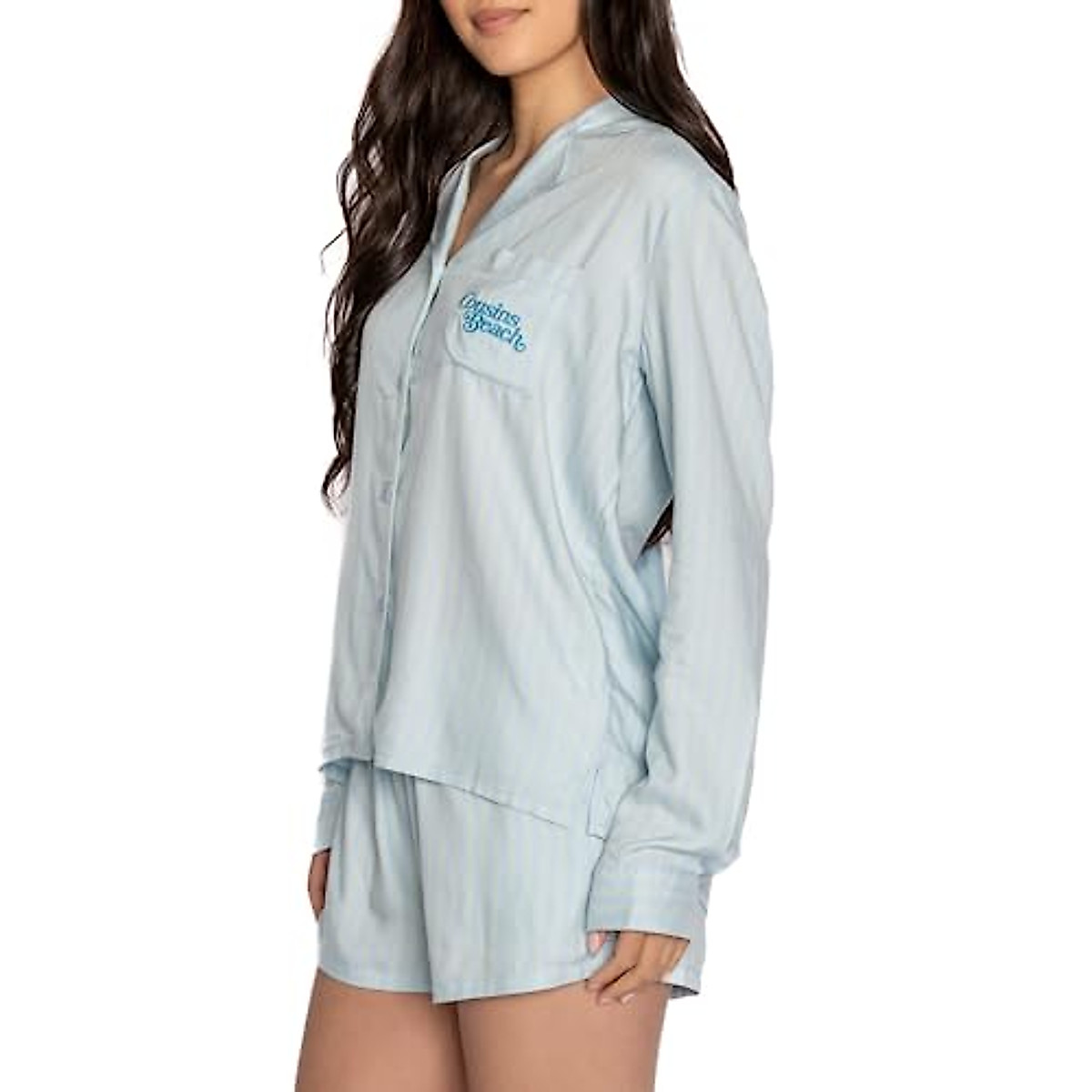 PJ SalvageThe Summer I Turned Pretty Pj Set Woven StripeMint SeaX-Small