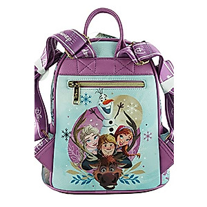 Wondapop Disney Frozen Elsa and Anna 11" Vegan Leather Fashion Mini Backpack